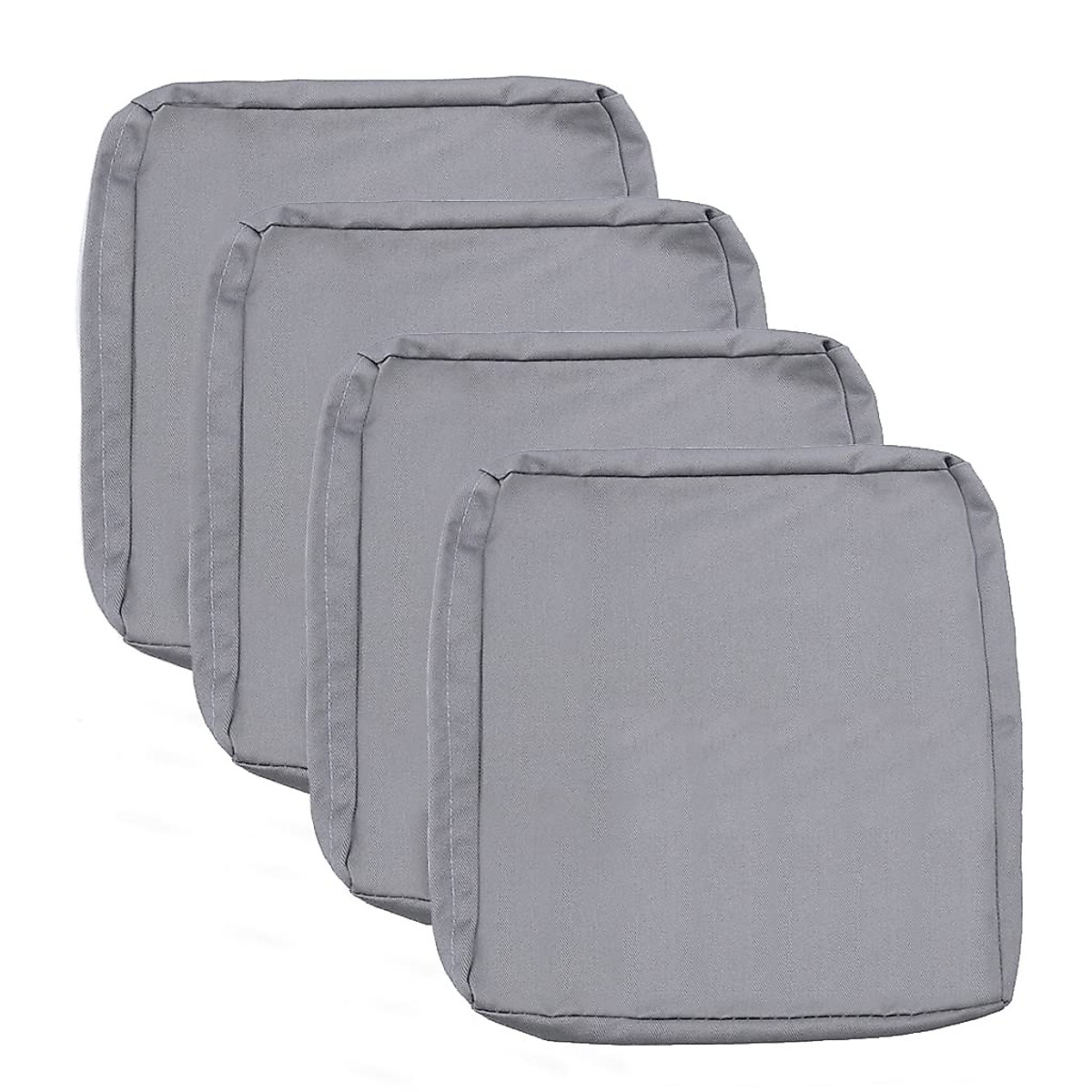 Sqodok Patio Cushion Covers 24x22, Water Resistant Outdoor Cushion Covers for Patio Furniture, 4Pack Patio Cushion Seat Slicovers Replacement for Sectional Sofa, Wicker Chair, Grey Heather