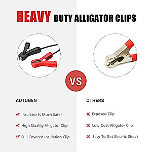 AUTOGEN 2-Bank Marine Battery Charger, 10-Amp (5-Amp Per Bank) Dual Battery Trickle Charger Maintainer, 6V & 12V Onboard Battery Charger and Battery Maintainer