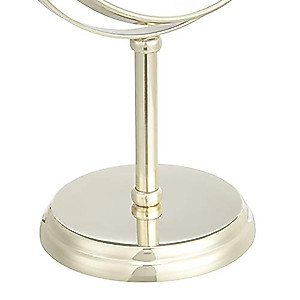 Amazon Basics Tabletop Mount Vanity Mirror - 1X/5X Magnification, Gold