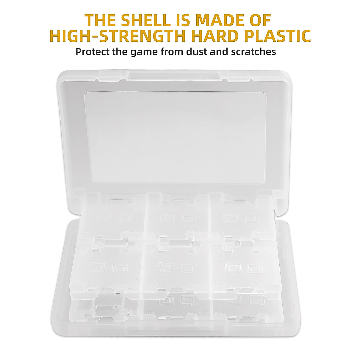 3DS Game Holder Card Case, 28-in-1 Game Holder Card Case Compatible with Nintendo NEW 3DS / NEW 3DS XL / 3DS / 3DS XL / DSi / DSi XL / DS / NEW 2DS /NEW 2DS XL / 2DS/ 2DS XL Catridge Storage Box (White)