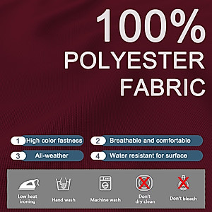 ClawsCover 10 Pack Outdoor Seat and Back Cushions Replacement Covers Fit for 5 Pieces 4-Seater Wicker Rattan Furniture Patio Conversation Set Sectional Couch Chair,Burgundy-Include Cover Only