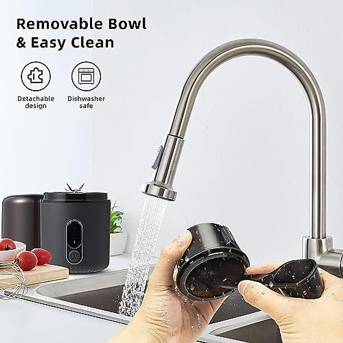 Wireless Coffee Grinder with LED Power, Electric Portable Coffee Bean Grinder with Brush, Herb Grinder, Spice Grinder with Removable Bowl & Spoon and 304 Stainless