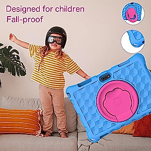 Kids Tablet 10 inch, Android 11 Tablet for Kids, 32GB ROM+2GB RAM, 1.5GHz Quad-core Toddler Tablet, 1280x800 IPS HD Eye-Care Touch Screen, 6000mAh Battery, 8MP Camera Tablets PC with Kid-Proof Case.