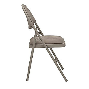 COSCO Commercial Comfort Back Fabric Folding Chair with Handle Hole, 4 pack