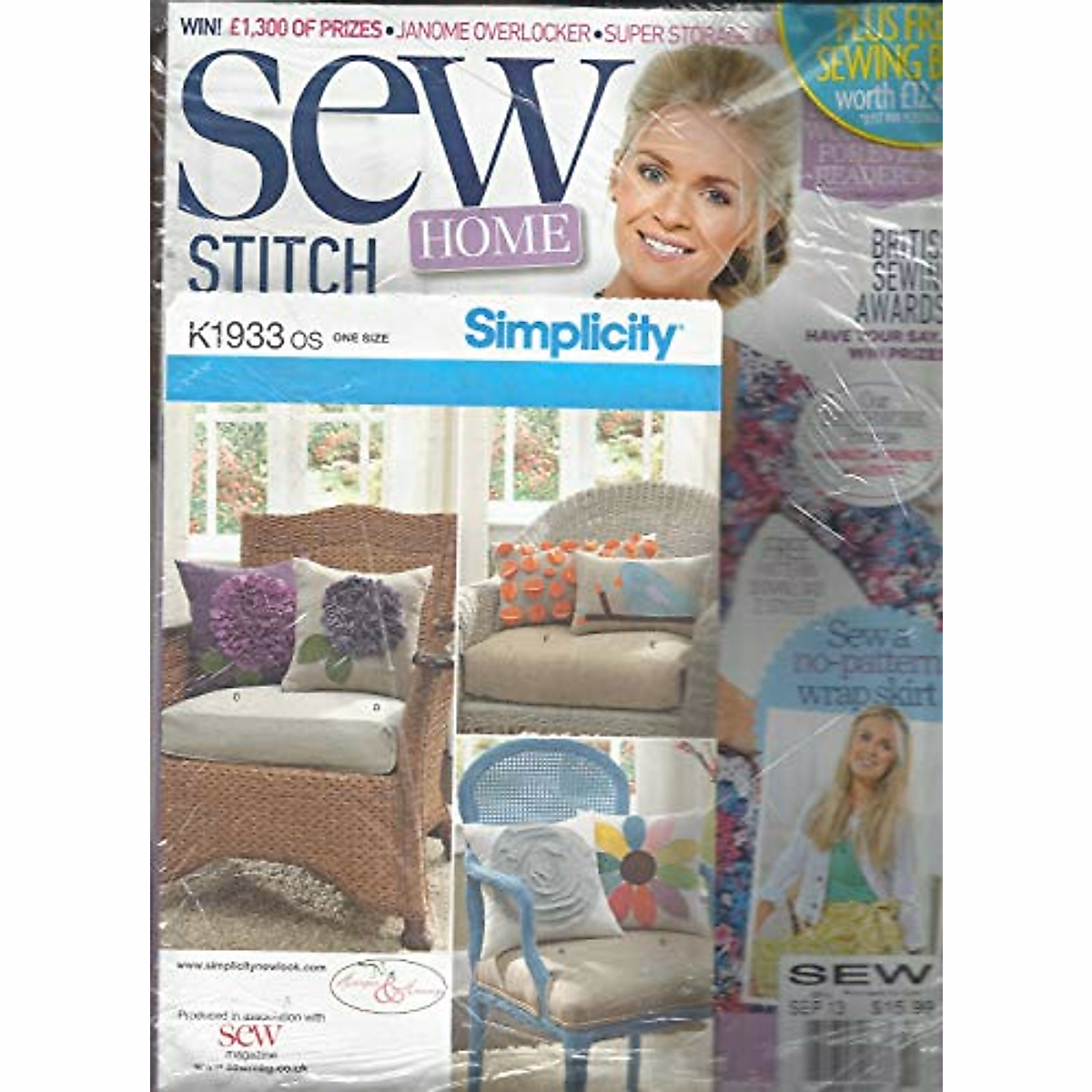 SEW MAGAZINE, SEPTEMBER, 2013 ISSUE # 51 (FREE SIMPLICITY CUSHION PATTERN)