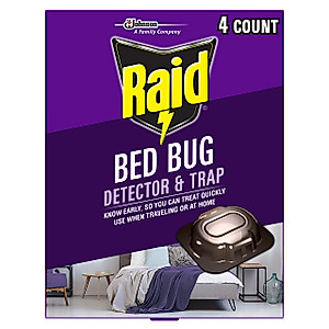 Raid Bed Bug Detector and Trap, For Indoor Use, 4 Count