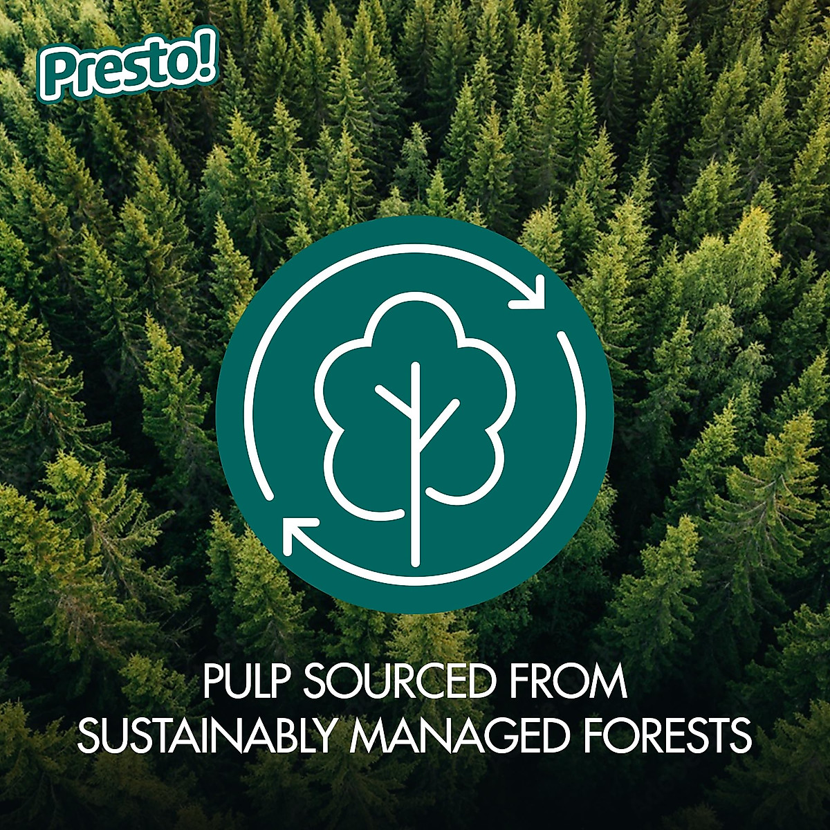 Amazon Brand - Presto! Flex-a-Size Paper Towels, 158-Sheet Huge Roll, 6 Count (Pack of 2), 12 Huge Rolls = 38 Regular Rolls