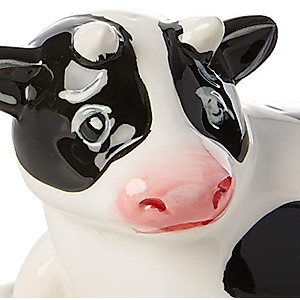 Boston Warehouse Farmhouse Cow Hand Painted Ceramic Butter Dish