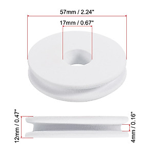 PATIKIL 2.24 Inch Fishing Line Spool, 100 Pack EVA Foam Fishing Winding Board Plates Fly Fishing Gear Organizer for Fishing Line Storage, White