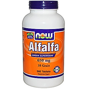 Now Foods Alfalfa 650 mg - 500 Tabs 2 Pack