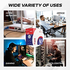 Cables Direct Online CAT6 Cable 1000ft Pull Box Solid Ethernet LAN UTP Cable 23AWG 550Mhz RJ45 Network CCA Copper Clad Aluminum Wire Bulk (Blue)