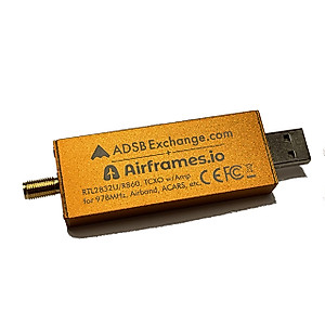 ADSBexchange.com Orange R860 RTL2832U, 0.5 PPM TCXO SDR w/Amp