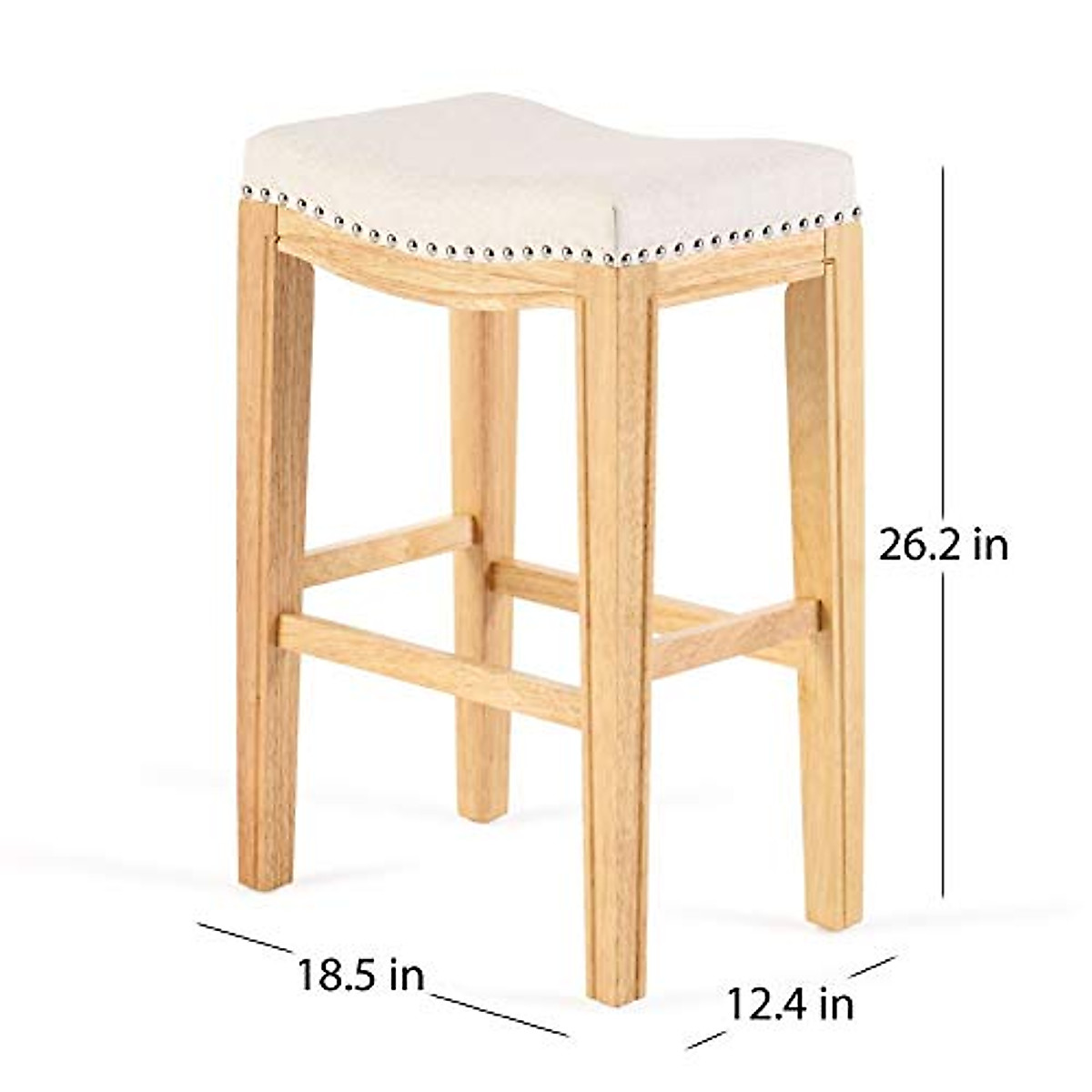 Christopher Knight Home Avondale Backless Counter Stools, 2-Pcs Set, Beige