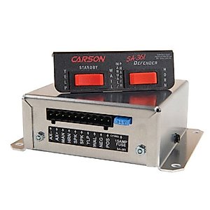 Carson SA-361-20 14 Defender 100W Remote Vehicle Siren Amplifier - Black, 110dB