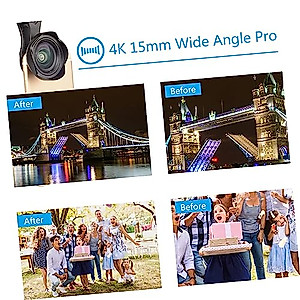 Amosfun Smartphone Phones telephoto Lens Wide Angle Lens Camera Lenses Smartphone Fish Eye Lens External Phone Lens Cell Phone Camera Lens Smartphone Camera Lens Universal Telephone