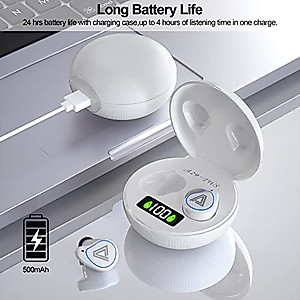 Wireless Earbuds Bluetooth Headphones with Microphone True Wireless Headset in Ear Earphones Noise Cancelling Deep Bass 24H Playtime for Galaxy S22 Ultra Galaxy Z Flip 3 Fold S21 FE iPhone 13 Pro Max