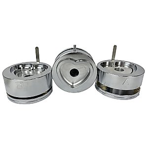 INTBUYING Various Shapes Stainless Steel Standard Mold Button Badge Maker Die for N4 Machine (Heart-Shaped)