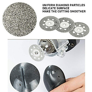 YEEZUGO 10 pcs Diamond Cutting Wheel Cut Off Discs Coated Rotary Tools W/Mandrel 22mm for Dremel