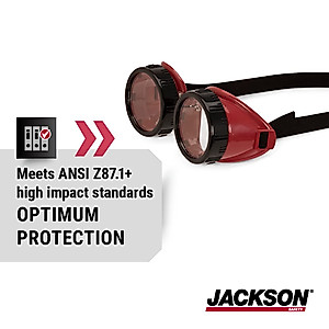 Jackson Safety Cutting Goggles - Anti Fog - Retro Eye Cup Style - Clear - for Welding and Cutting - FR Strap