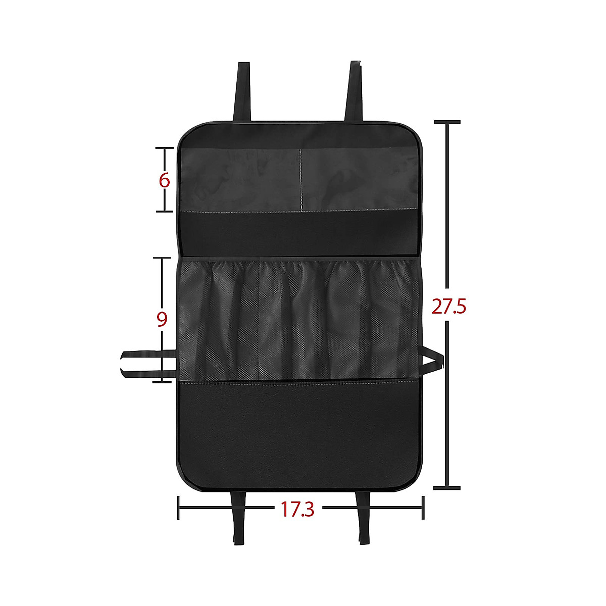 sunshine sky 2 Pack Car Kick Mats for Kids, Back Seat Protector Kick Mat,Wipeable Kick Matswith 2 Storage Pockets,Keep Seat Back Neat and Clean,Universal Fit Car Decor Accessories (Black)