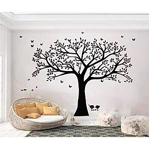 Giant Family Tree Wall Decals Bird Stickers Decals Branches Wall Stickers for Living Room Nursery Room Wall Decor