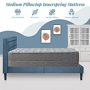 Greaton 11" Plush Foam Encased Mattress with 8" Box Spring, Premium Bed Mattresses Provide Perfect Body Support and Ultimate Comfort, Durable Supporting Internal Structure, Full XL