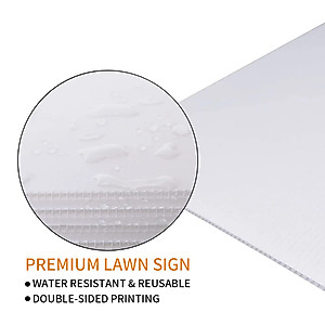 Garden Lawn Sign Friday Night and Stadium Lights Corrugated Yard Sign Funny Housewarming Gift Motivational Quotes for Garage Sales Rent Open House Construction 18"x24"