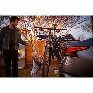 Saris Bones EX Car Trunk Bicycle Rack Carrier, Mounts 3 Bike, Blue - Durable, Rust-Free, Anti-Sway Straps, Fits Most Vehicles, Made in USA, Arc-Based Design, 100% Recyclable Materials