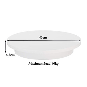 ComXim Professional 360 Degree Photography Turntable for Product Photography, 15.8in(40cm) Diameter,Automatic Remote Control Angle,Speed,Direction, Various Rotation Mode (White)