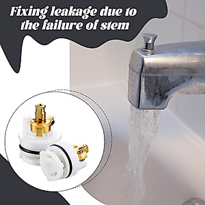 Yaocom 2 Pack Shower Cartridge Repair Kit Compatible with Delta Rp1991, Replacement Stem Unit Fits 1600 Series Single Handle Tub Shower Valves Includes Rp4993 Seats and Springs