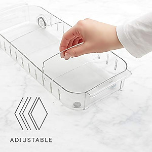 YouCopia RollOut Fridge Caddy, 6" Wide, Clear