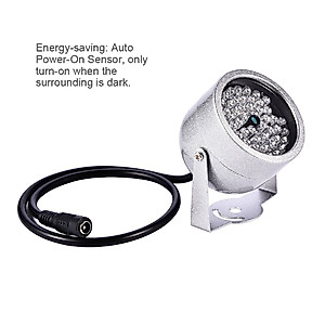 Outdoor Camera IR Illuminator Lights, DC 12V 1A CCTV IR Night Vision Illuminator Camera 48 LED Waterproof Replacement for Electronic Police Snapshot System Traffic Junctions