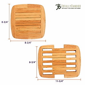 Totally Bamboo Expandable Bamboo Trivet, 8.75" by 8.75", Brown