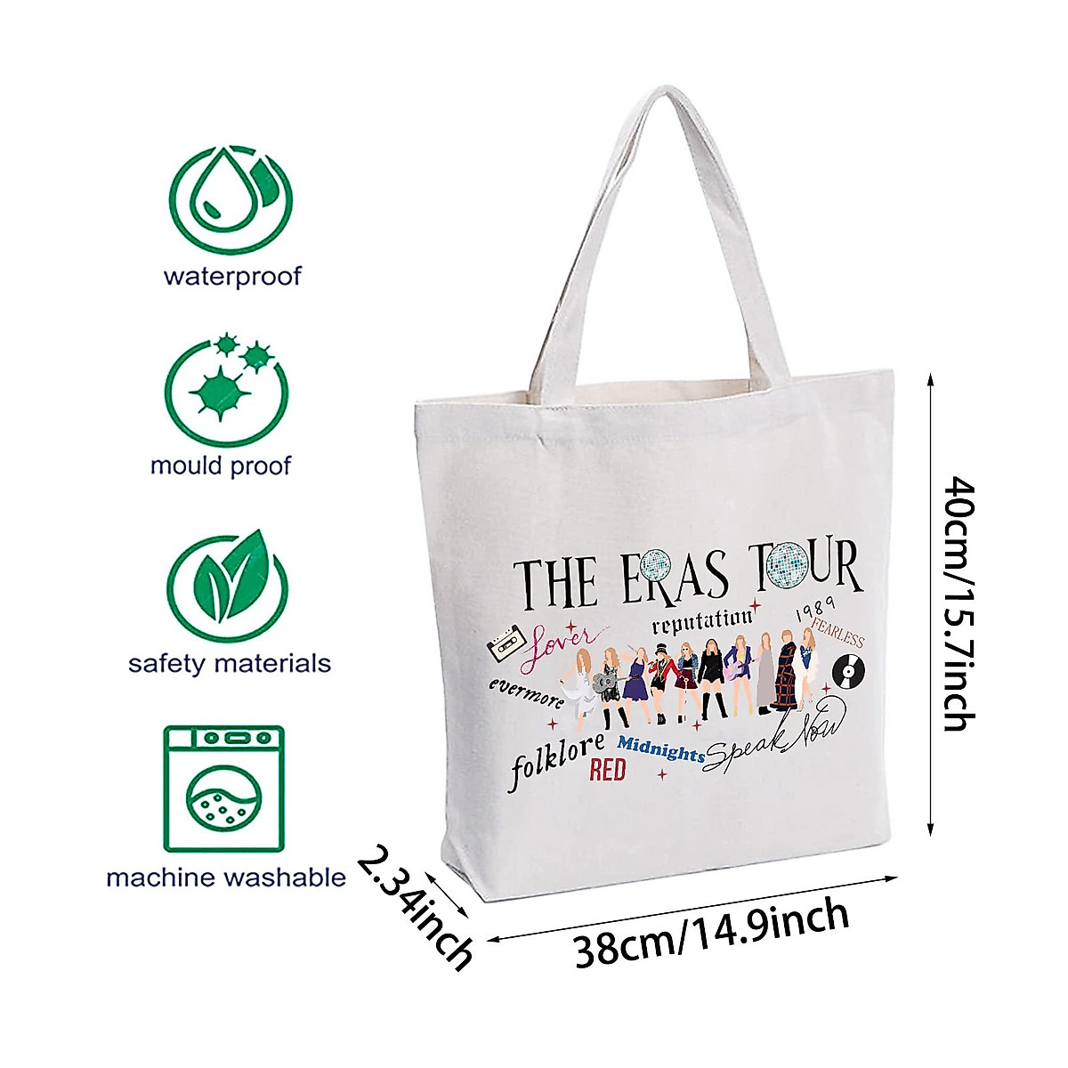 Singer Tour Gift Singer Version Tote Bag Music Lover Gift Album Name Shopping Tote Bags Singer's Merchandise for Fans (Album Name)