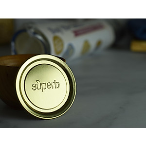 Superb Canning Lids – Regular Mouth Mason Jar Lids – Baker’s Dozen/Bulk Package of 156 Lids – Made in the USA