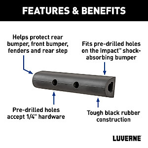 LUVERNE 2090615-3 10-Inch Universal Rubber Bumper Guard Protector Strips Loading Dock Rear Fender Pad Bump Stop, 3-Pack
