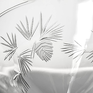 Rolf Glass Icy Pine Martini Glass - Set of 2 Stemmed 10 Ounce Martini Glasses - Lead-Free Glass - Diamond-Wheel Engraved Cocktail Glasses - Made in the USA