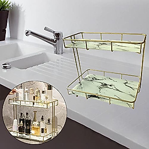 ＫＬＫＣＭＳ 2-Tier Standing Rack Cosmetic Organizer Holder Makeup Holder Bathroom -