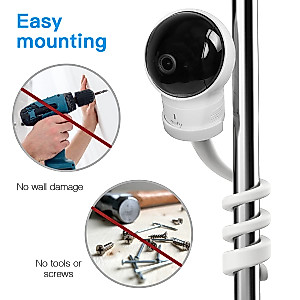 VOMENC Baby Monitor Mount, Compatible with Eufy Spaceview/Spaceview Pro/Spaceview S Baby Monitor-Suitable for Eufy Baby Monitor Mounting Bracket