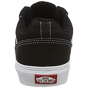 Vans Men's Seldan Sneaker, Black Canvas Black White 187, 12