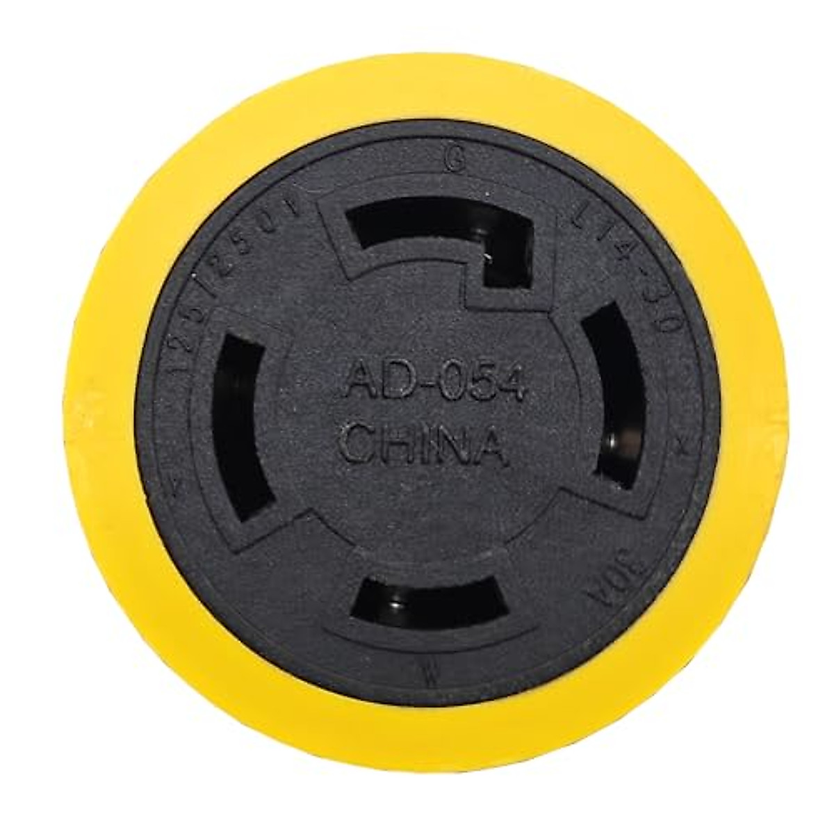 Parkworld 884968 Generator Adapter, 30A Generator 3-Prong to 30A 4-Prong, L5-30P Male to L14-30R for Home Back Power Transfer Switch or House Panel (Compact Adapter)