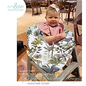 Multi-Use Baby Canopy Cover, Nursing Blanket for Breastfeeding, Shopping Cart Cover, Highchair Cover, and Baby Announcement Kit. Packaged in Luxury Box with Ribbon.