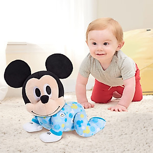 Disney Baby Musical Crawling Pals Plush, Mickey Mouse, Interactive Crawling Plush, Stuffed Animal, Officially Licensed Kids Toys for Ages 09 Month by Just Play