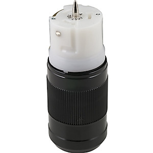 Marinco CS6364N 50 Amp 125 Volt/250 Volt Generator Connector (Female) — Straight Blade Twist Locking Plug — 3 Pole 4 Wire — UL Listed & CSA Certified
