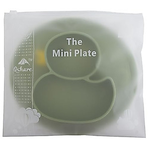 Lightening Corp Baby Plate Silicone Suction Toddler Plates, Divided Dishes for Toddler Kids, Self Feeding, BPA Free, Microwave and Dishwasher Safe (SP-21)