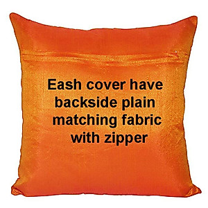 Pinkparrot dopian Silk Multi Colour Cushion 16x16 inch Set of 2 pc-Fc41