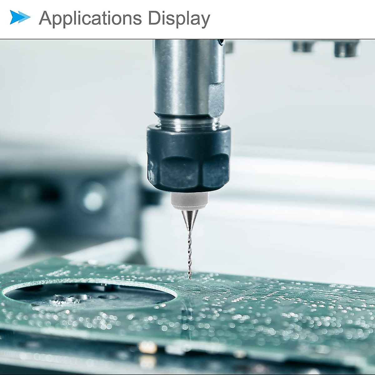 CoCud Micro PCB Drill Bits, 1/8" Shank 1mm Cutting Edge, Tungsten Carbide Print Circuit Board Drill Bit - (Applications: for CNC Drilling Engraving Machine), 10-Pieces