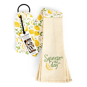 DEMDACO Squeeze The Day Yellow Lemon 69 inch Cotton Fashion Kitchen Boa