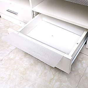 3 Pack 12 Inch x 59 Inch EVA Shelf Drawer Liner, Transparent Non-Adhesive Cupboard Cabinet Non-Slip Mat, Anti-Frost, Waterproof, Can Be Cutting to Any Size