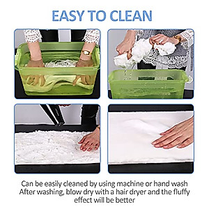 TENNOLA 15.7 Inches Mini White Round Faux Fur Area Rug, Small Fluffy Circle Rugs Cushion for Chair, Furry Carpet for Nail Desk, Shaggy Circular Rug Plush Rug